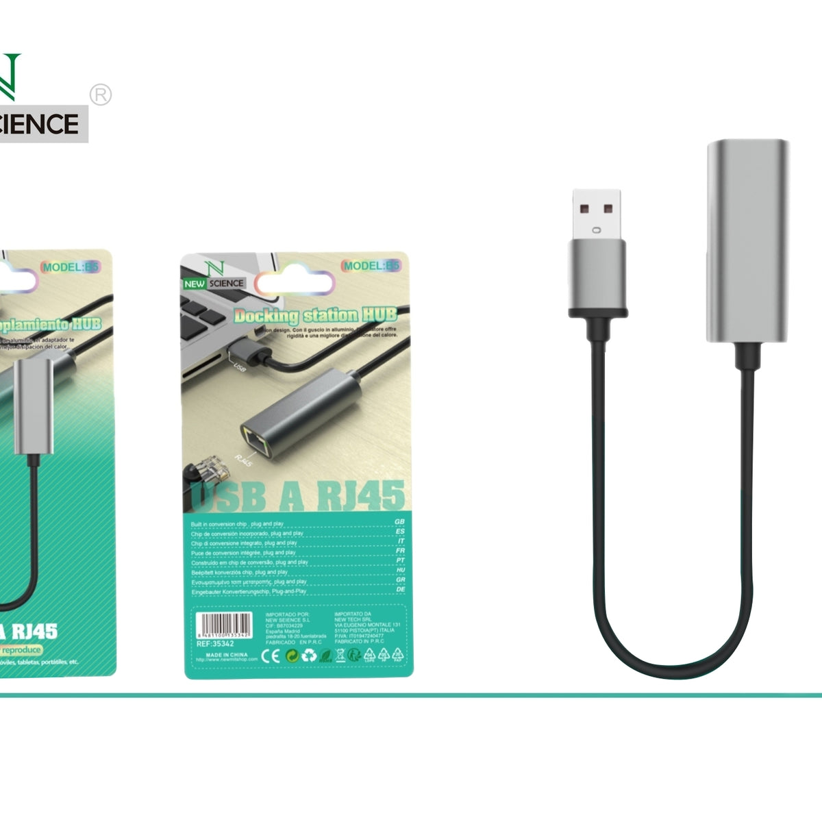 USB to RJ45 B5 Adapter Cable – New Science